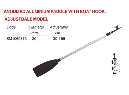 Anodized Aluminium Paddle with Boat Hook Adjustable Model - Buy ...
