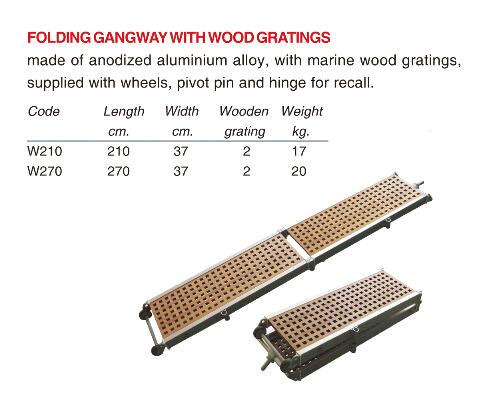 folding gangway with wood gratings - Buy wood gangway, folding wood ...